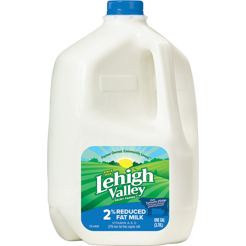 2% Reduced-Fat Milk Plastic Gallon - Lehigh Valley Dairy Farms®