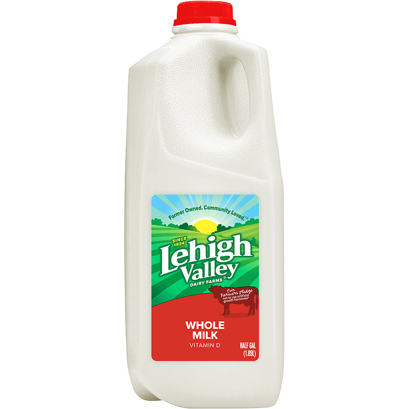 Whole Milk Plastic Half Gallon - Lehigh Valley Dairy Farms®